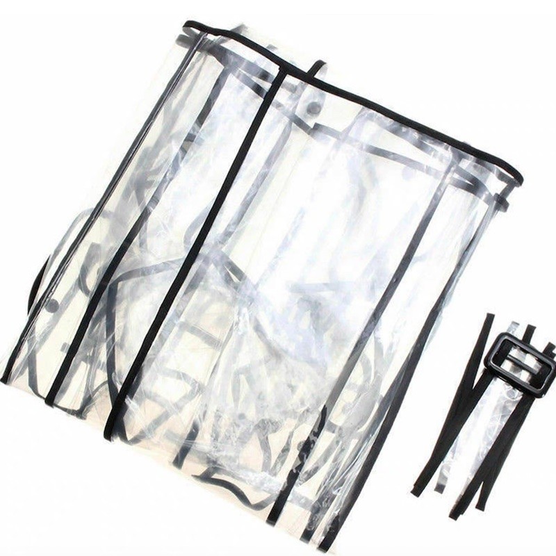 Módní průhledná pláštěnka, PVC kabát s kapucí a páskem Barva Růžová ...