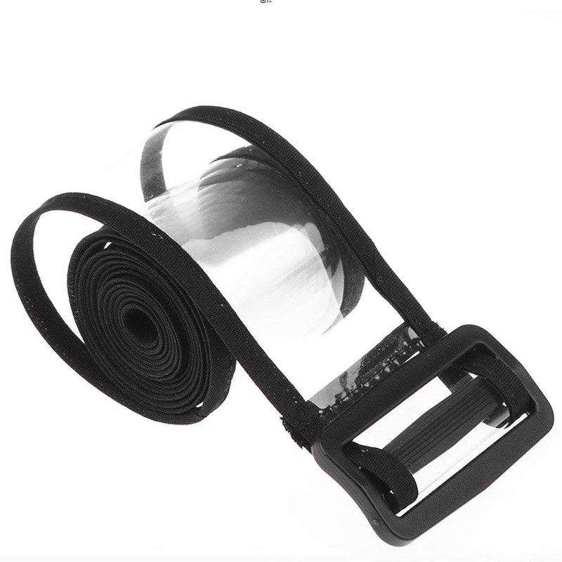 Módní průhledná pláštěnka, PVC kabát s kapucí a páskem Barva Růžová ...